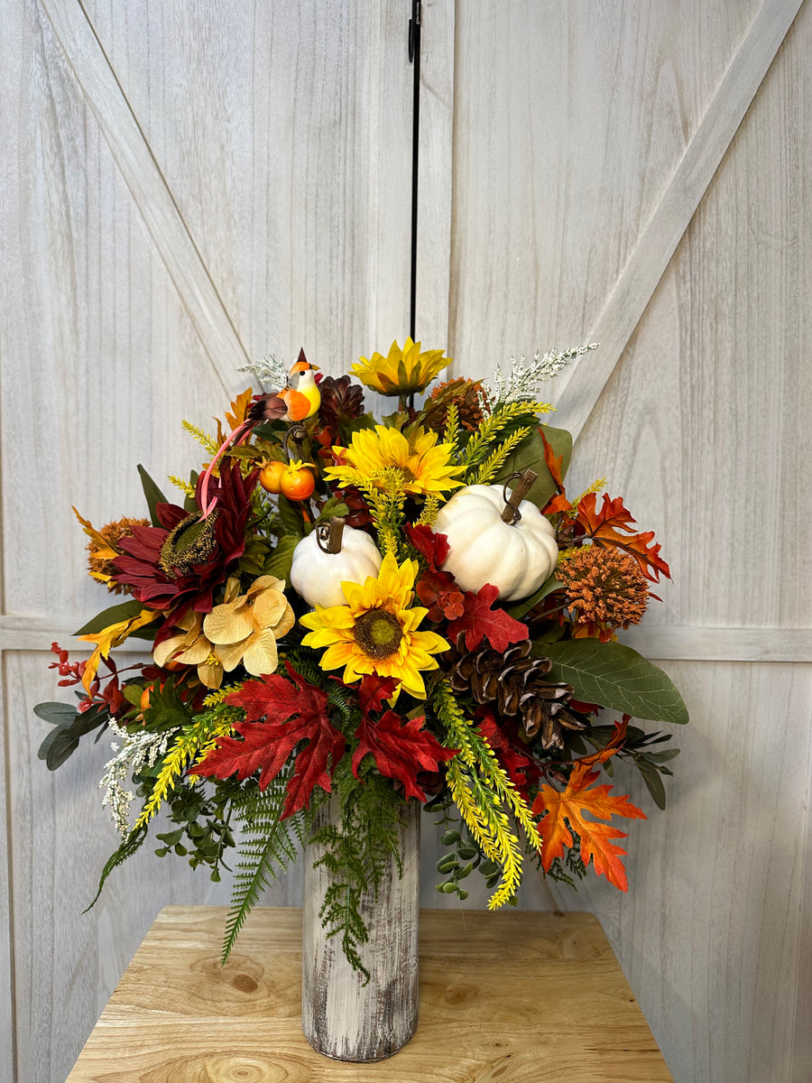 Fall Cemetery Arrangement – Crafting On The Ridge