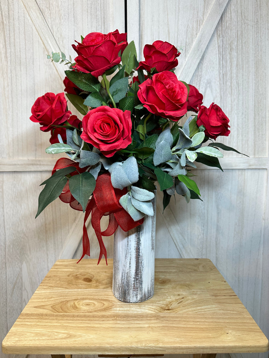 Roses Cemetery Arrangement – Crafting On The Ridge